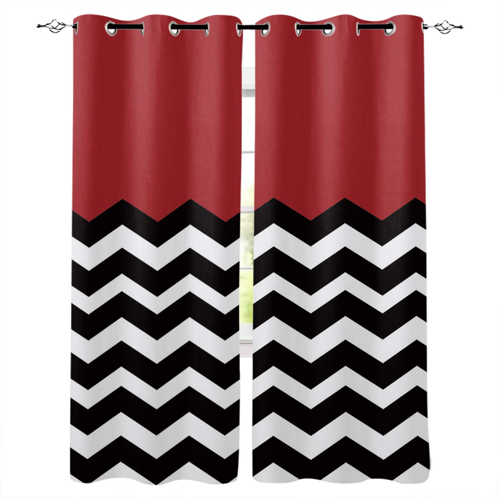 Black And Red Chevron Pattern