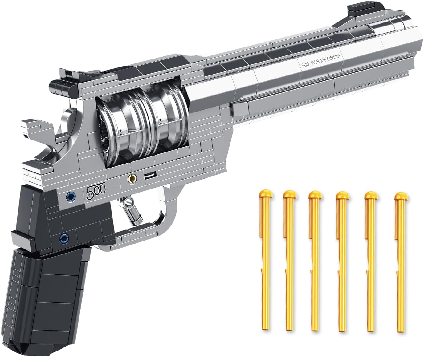 1:1 Revolver Building Blocks Gun Sets - 428 PCS Model Guns Collection ...