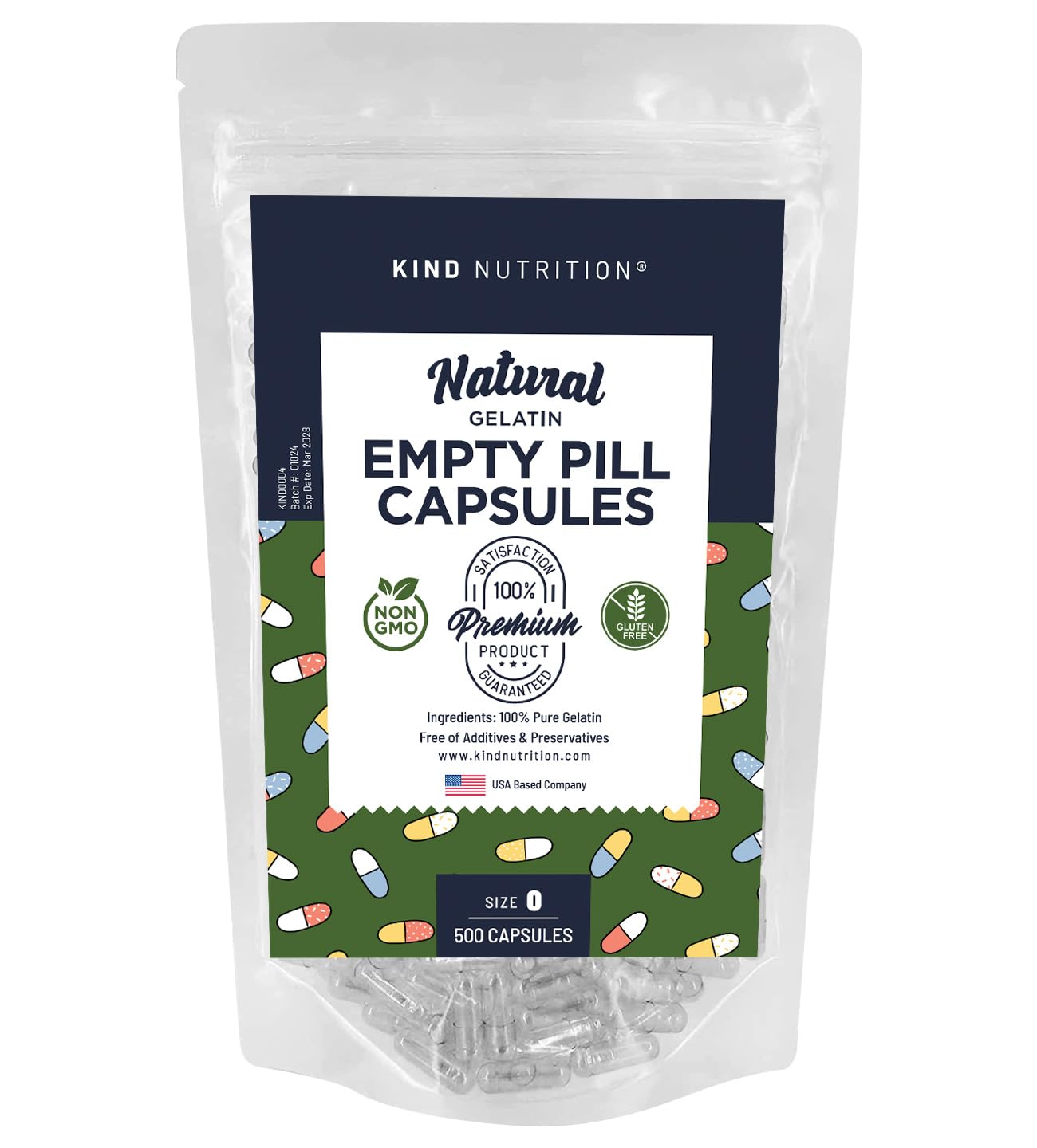 Amazon.com: Kind Innovations Empty Capsules for Supplements, Gelatin ...