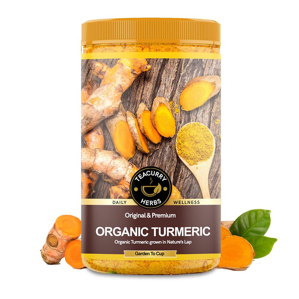 Teacurry Organic Turmeric Powder (200 grams) - Help with Glowing Skin ...