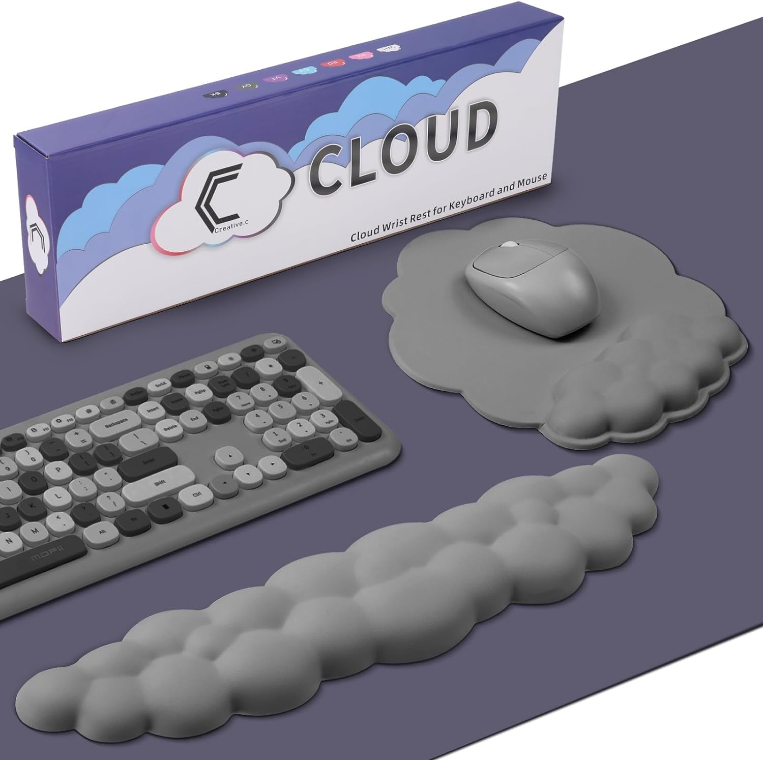 Amazon.com : Keyboard Cloud Wrist Rest with Soft Leather Memory Foam ...