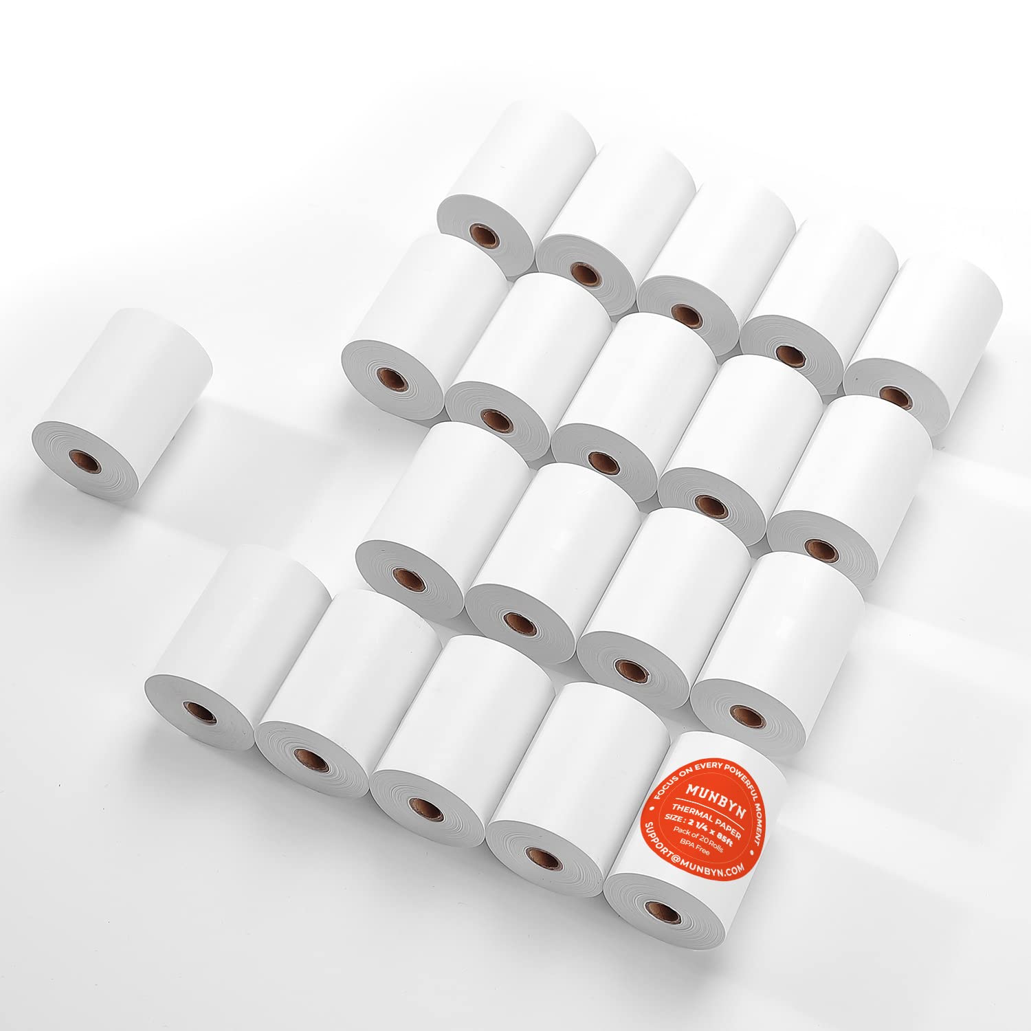 Amazon.com : MUNBYN 2 1/4" X 85' Thermal Receipt Paper (20 Rolls) Cash ...