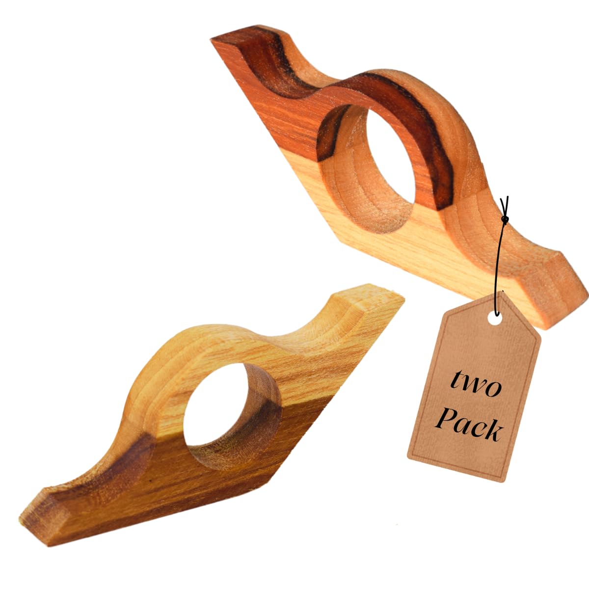 Amazon.com : Two Pack, Teak Wood Book Page Holder, Smooth Finish Wood ...