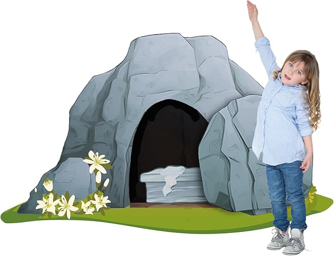 Amazon.com: Tatuo Empty Tomb Easter Scene Cardboard Stand up Tomb ...