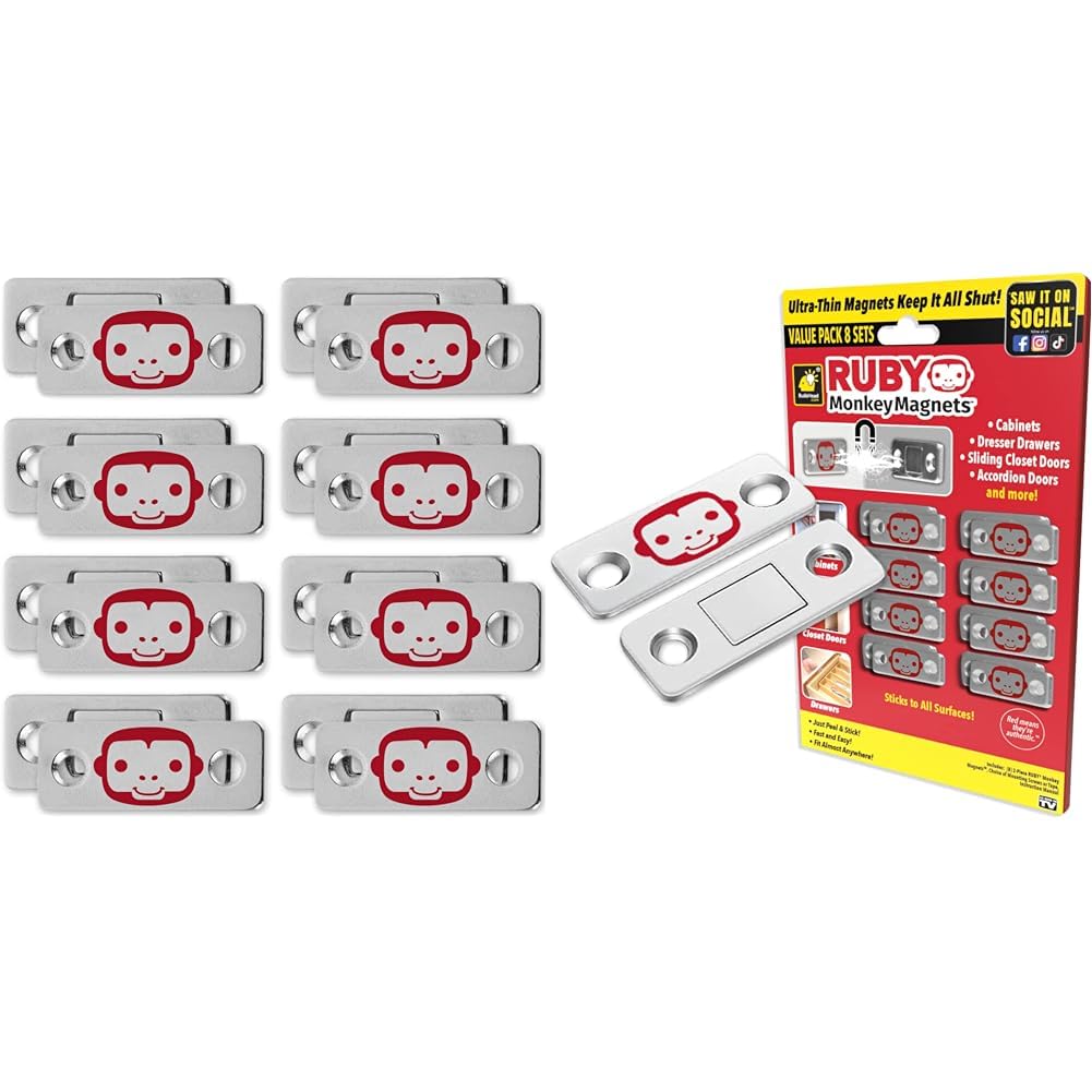Amazon.com: RUBY Monkey Magnets AS-SEEN-ON-TV, Cabinet and Drawer ...