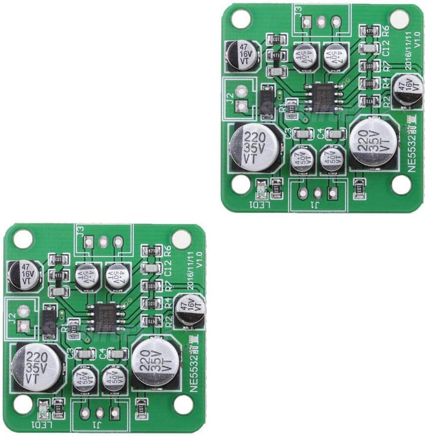 Amazon.com: Ximimark 2Pcs NE5532 PCB Sound Magnifier Board Preamplifier ...