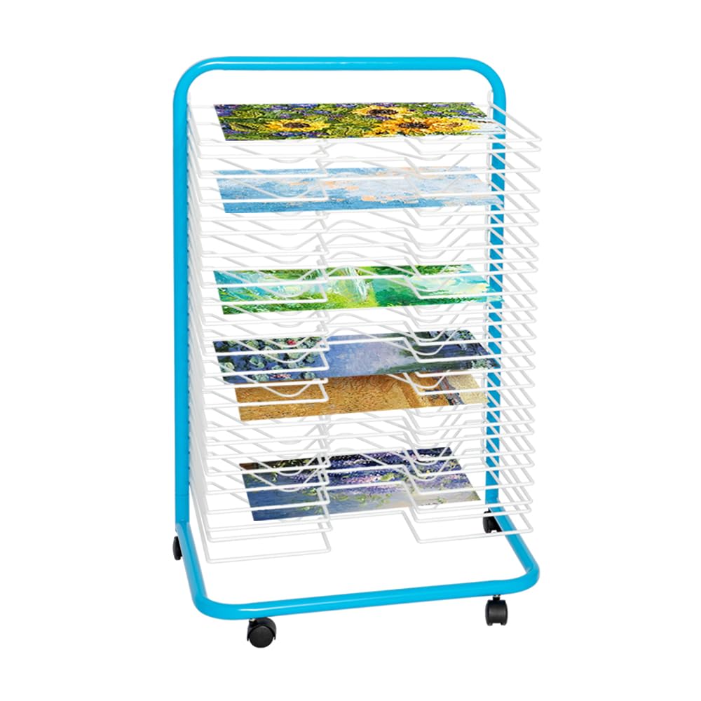 Amazon.com: Yeeoy 25 Shelf Art Drying Rack for Art Studios & Classrooms ...