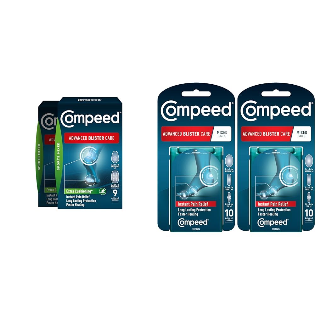 Amazon.com: Compeed Advanced Blister Care 9 Count Sports Mixed (2 Packs ...