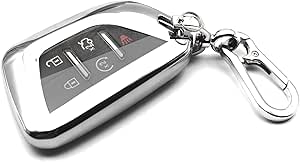 Amazon.com: INFIPAR Fit for Cadillac Key Fob Cover for CT4 CT5 XT4 ...
