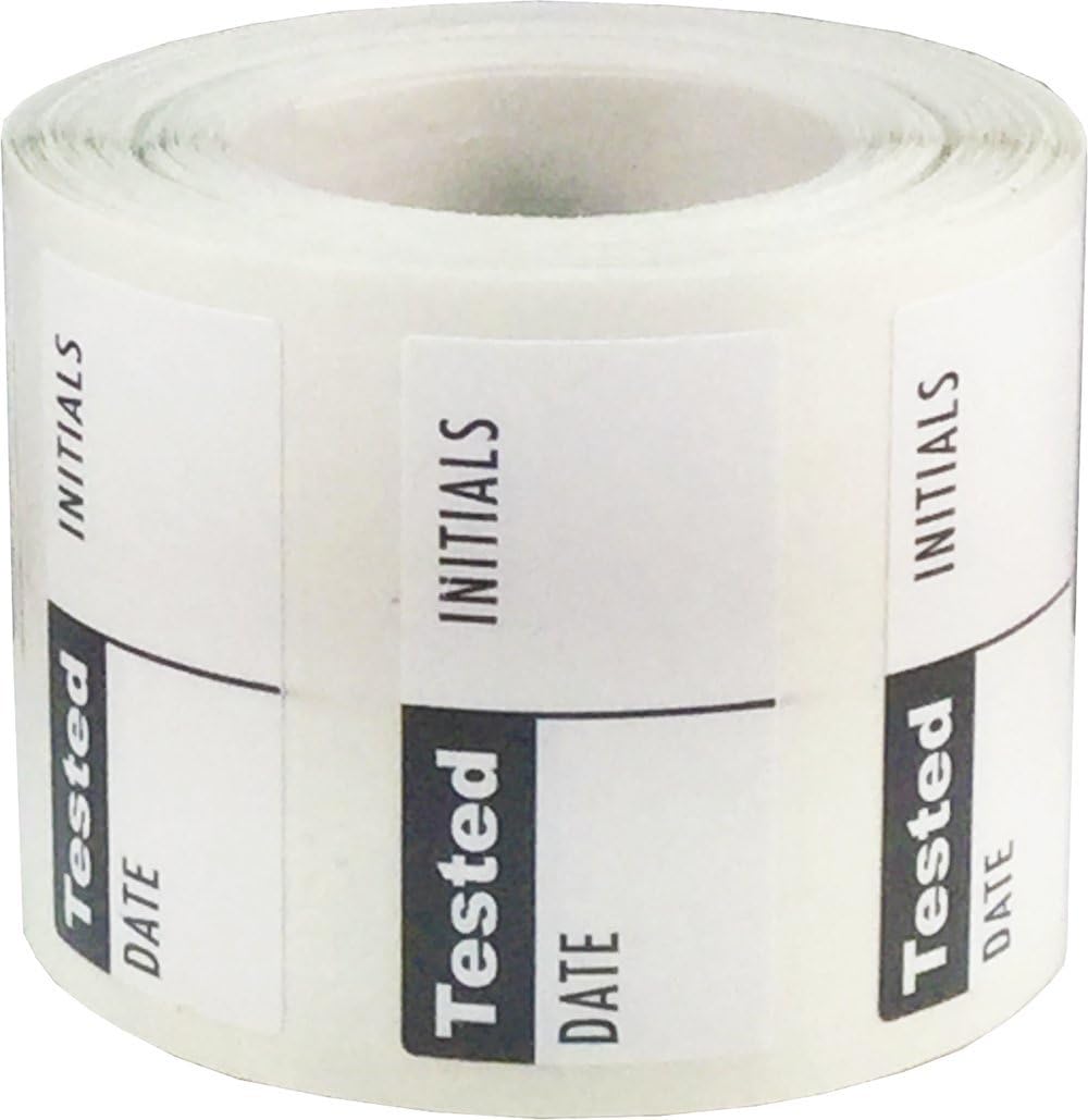 Amazon.com : White and Black Tested Labels, 3/4 x 1 1/2 Inch in Size ...