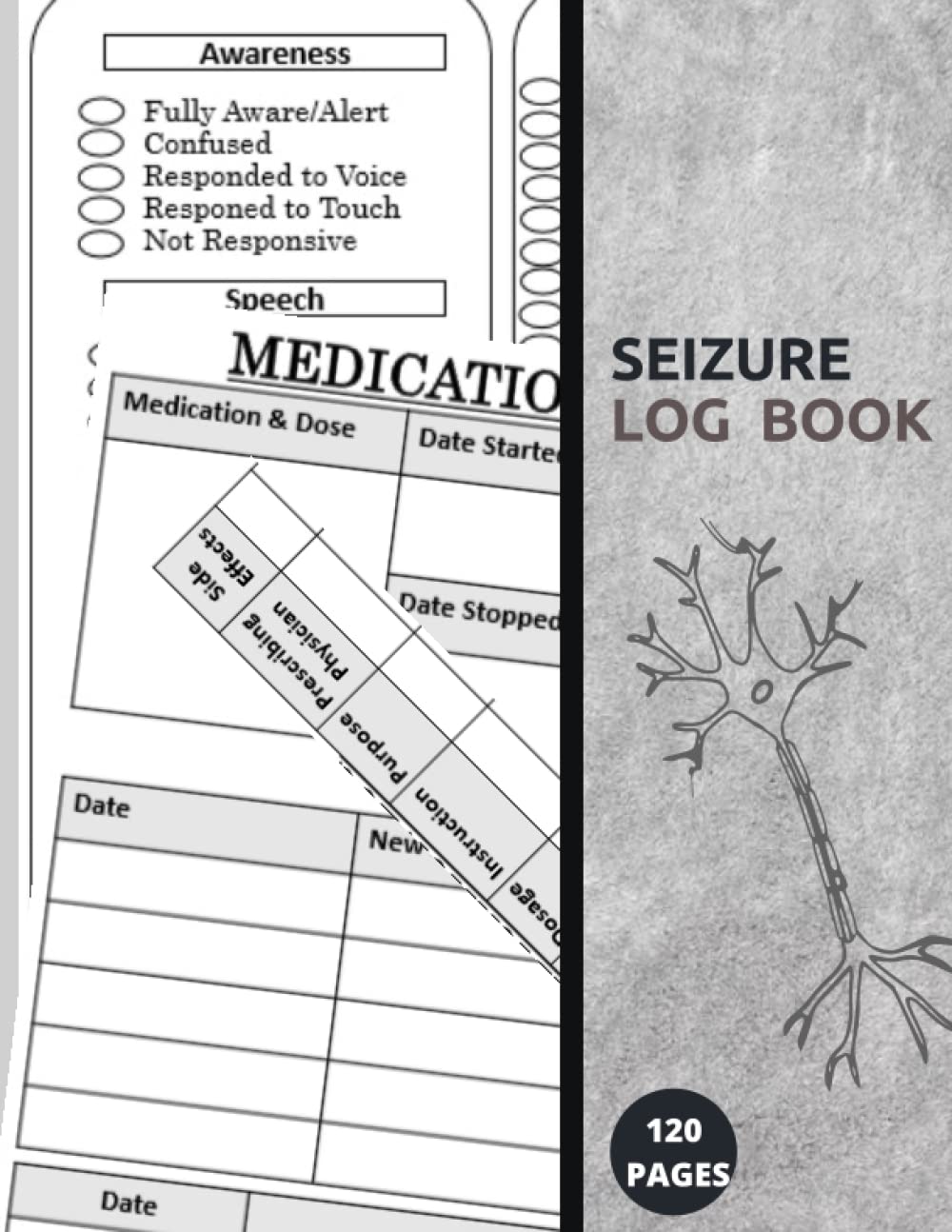 Seizure Log Book: Epilepsy Log Book, Seizure Information and Details ...