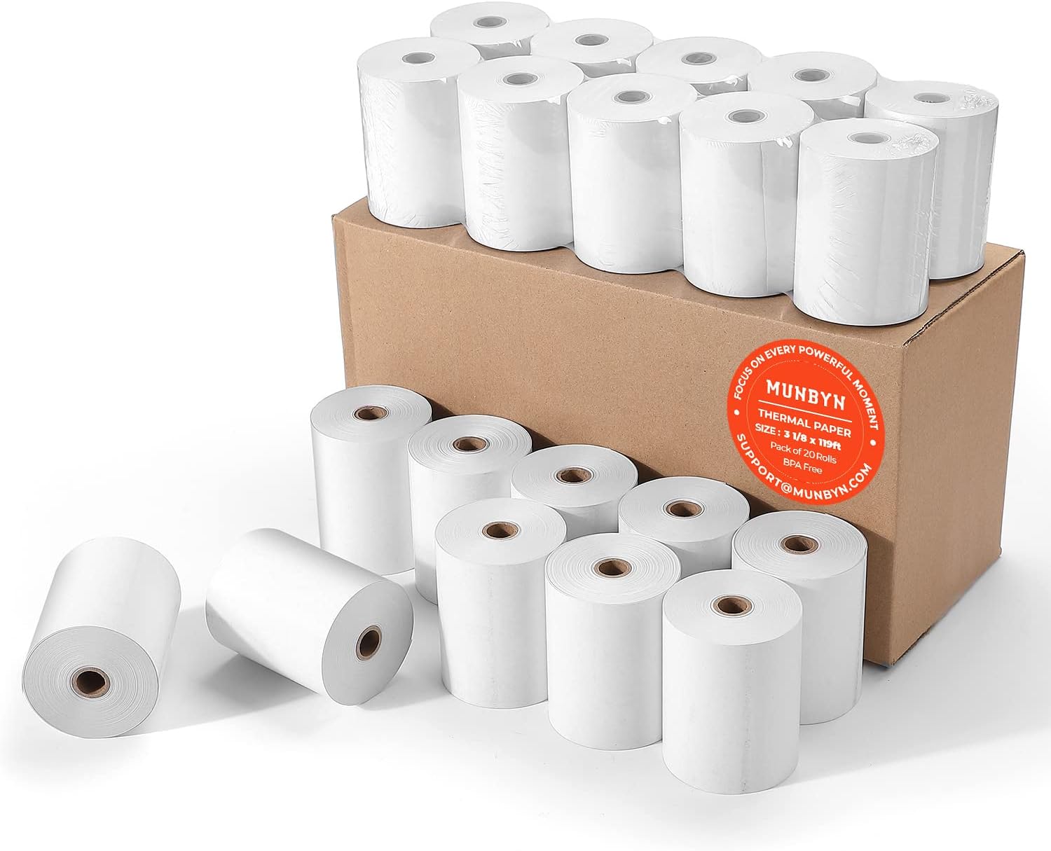 Amazon.com : 3 1/8" x 190' (50 POS Rolls) Bpa Free Thermal Receipt ...