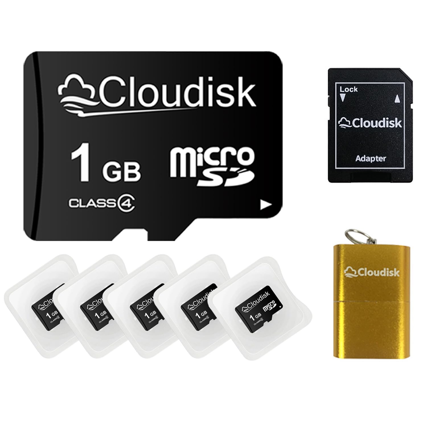 Amazon.com: Cloudisk Pack of 5 Micro SD Card 1GB Flash Memory Card C4 ...