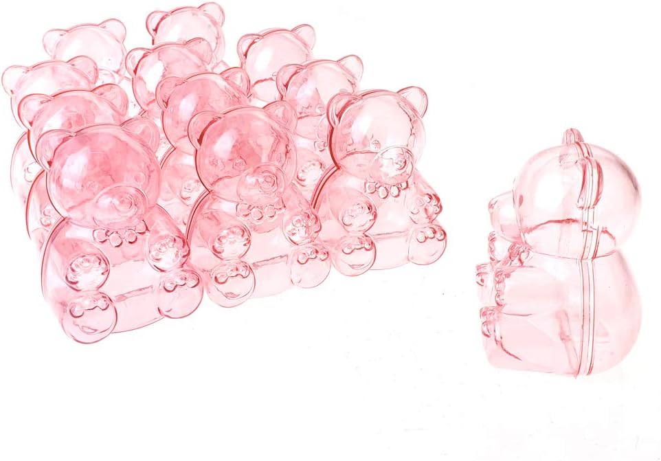 Amazon.com: Homeford Baby Shower Plastic Teddy Bear Favor Box, 2-1/2 ...
