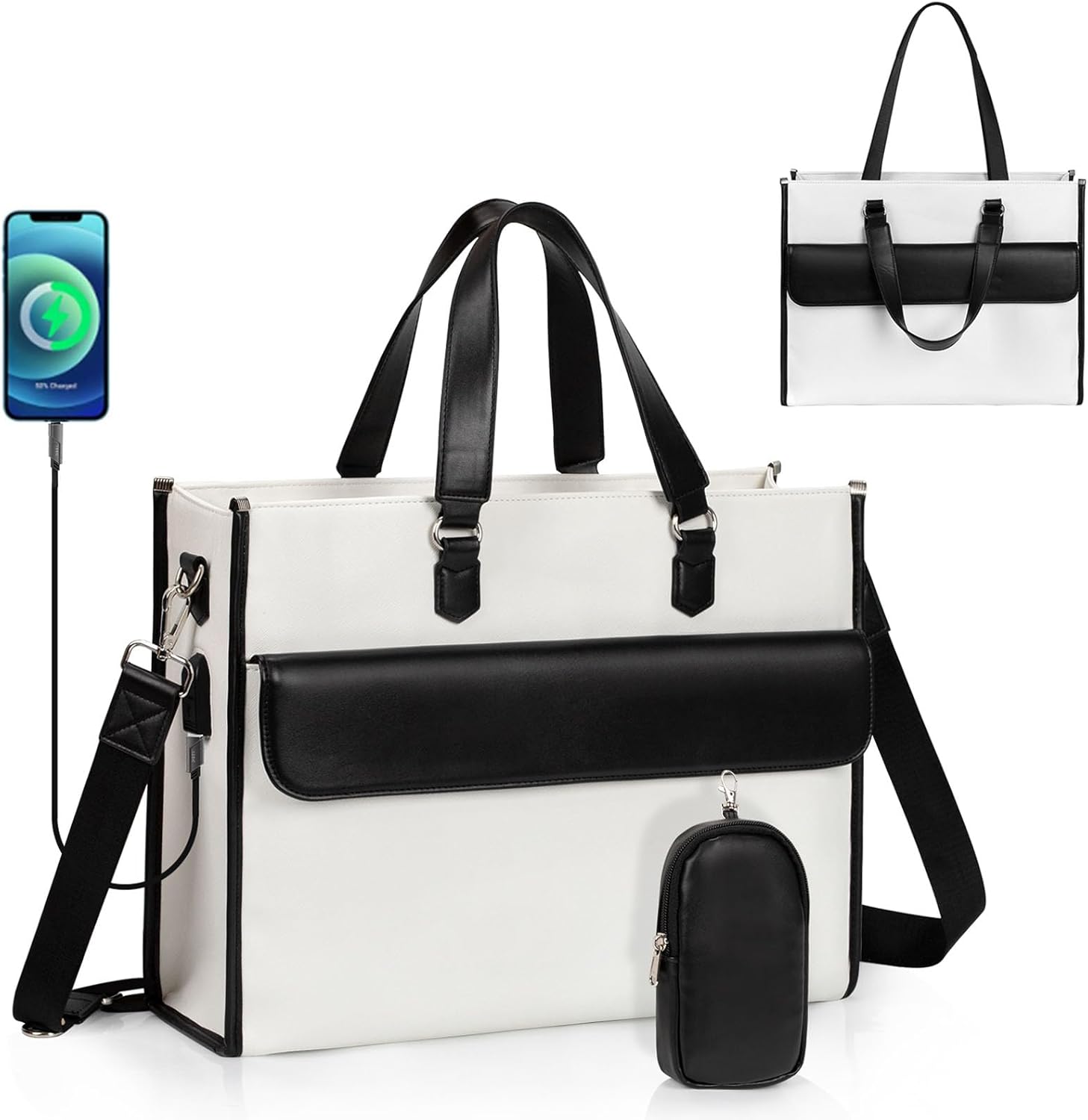 Amazon.com: Laptop Bag for Women, Laptop Tote Bag 17 Inch, Waterproof ...