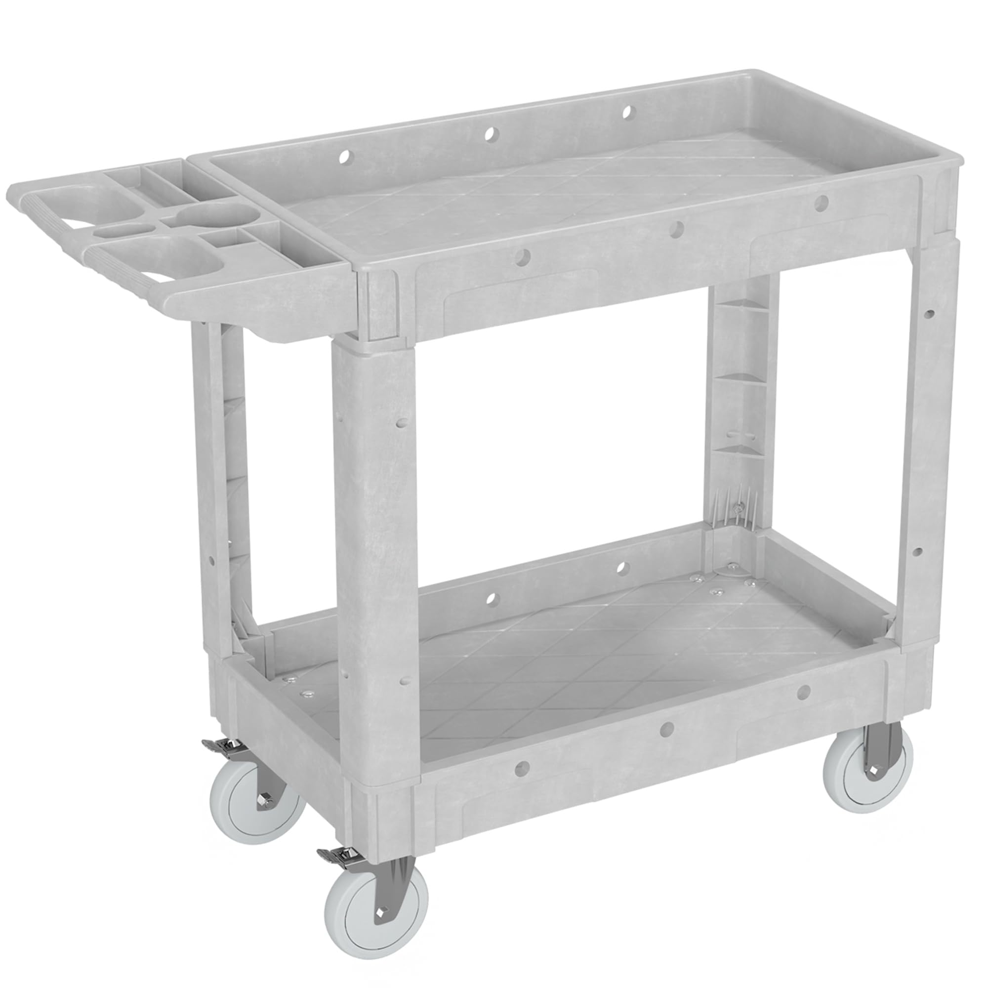 Amazon.com: Heavy Duty Plastic Utility Cart with Wheels, Rolling Tool ...