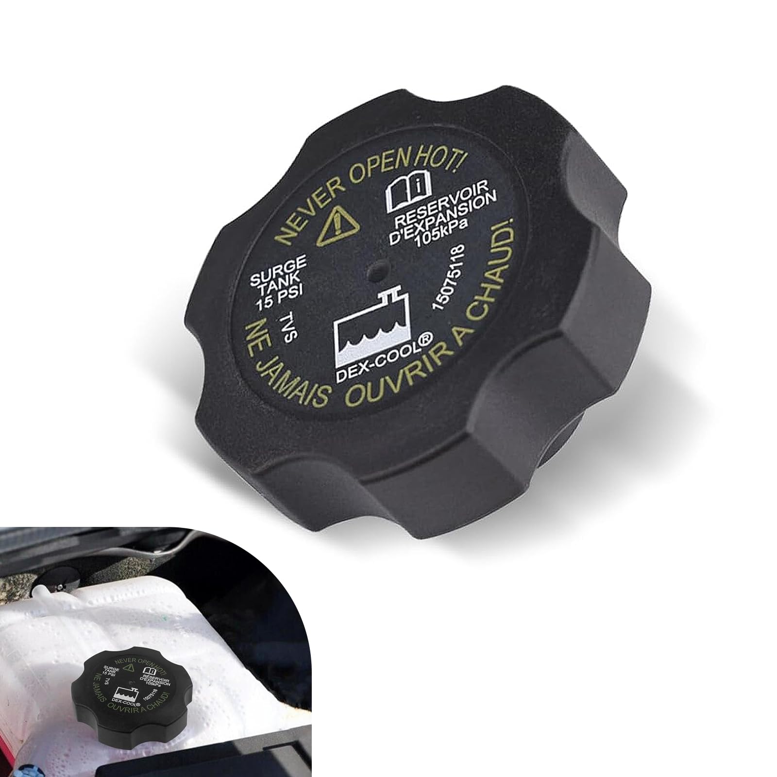 Amazon.com: Sumjig 1 PC Car Expansion Pot Cap, 15PSI Radiator Coolant ...