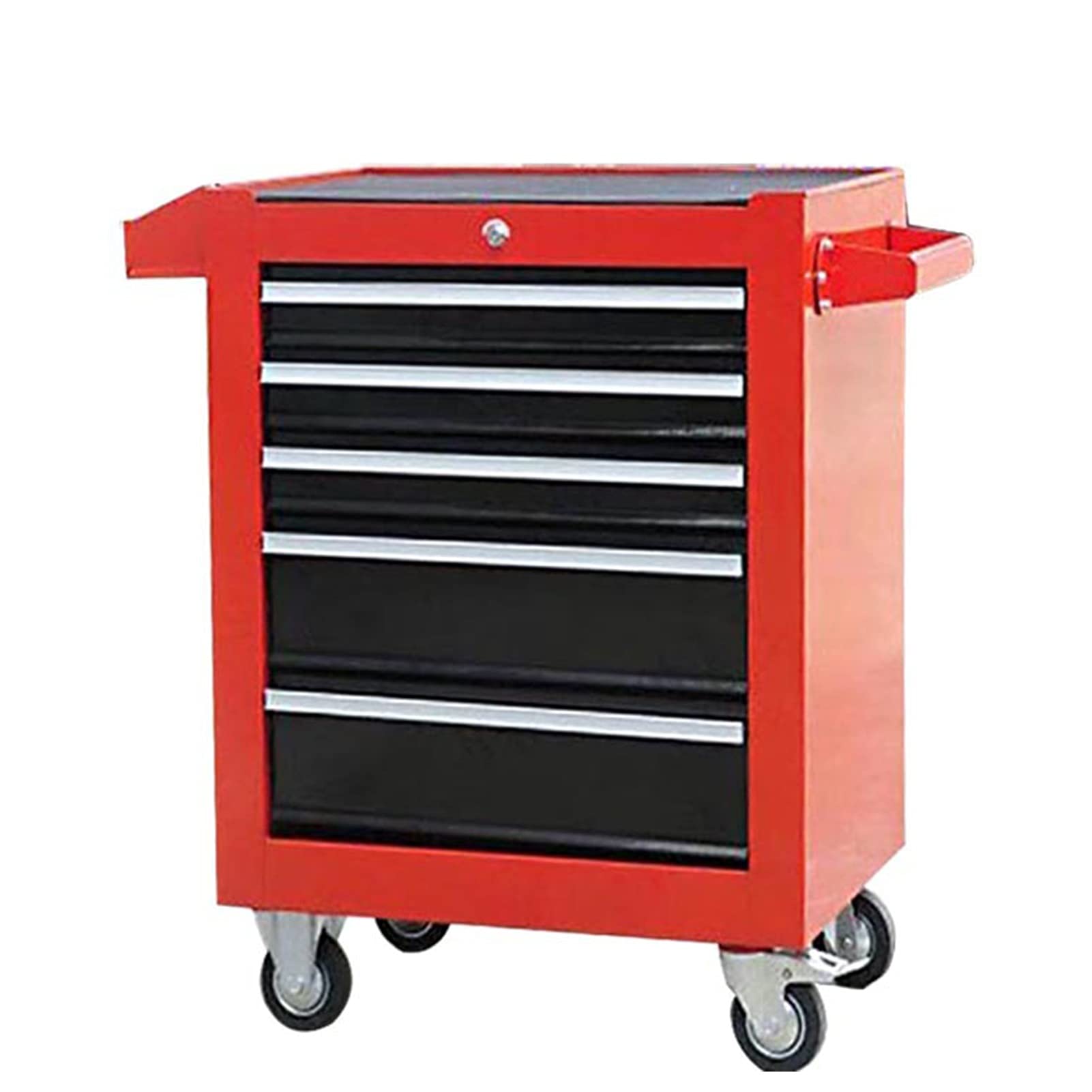 Buy Portable Tool Trolley with 5 Sliding Drawers, Steel Rolling Tool ...