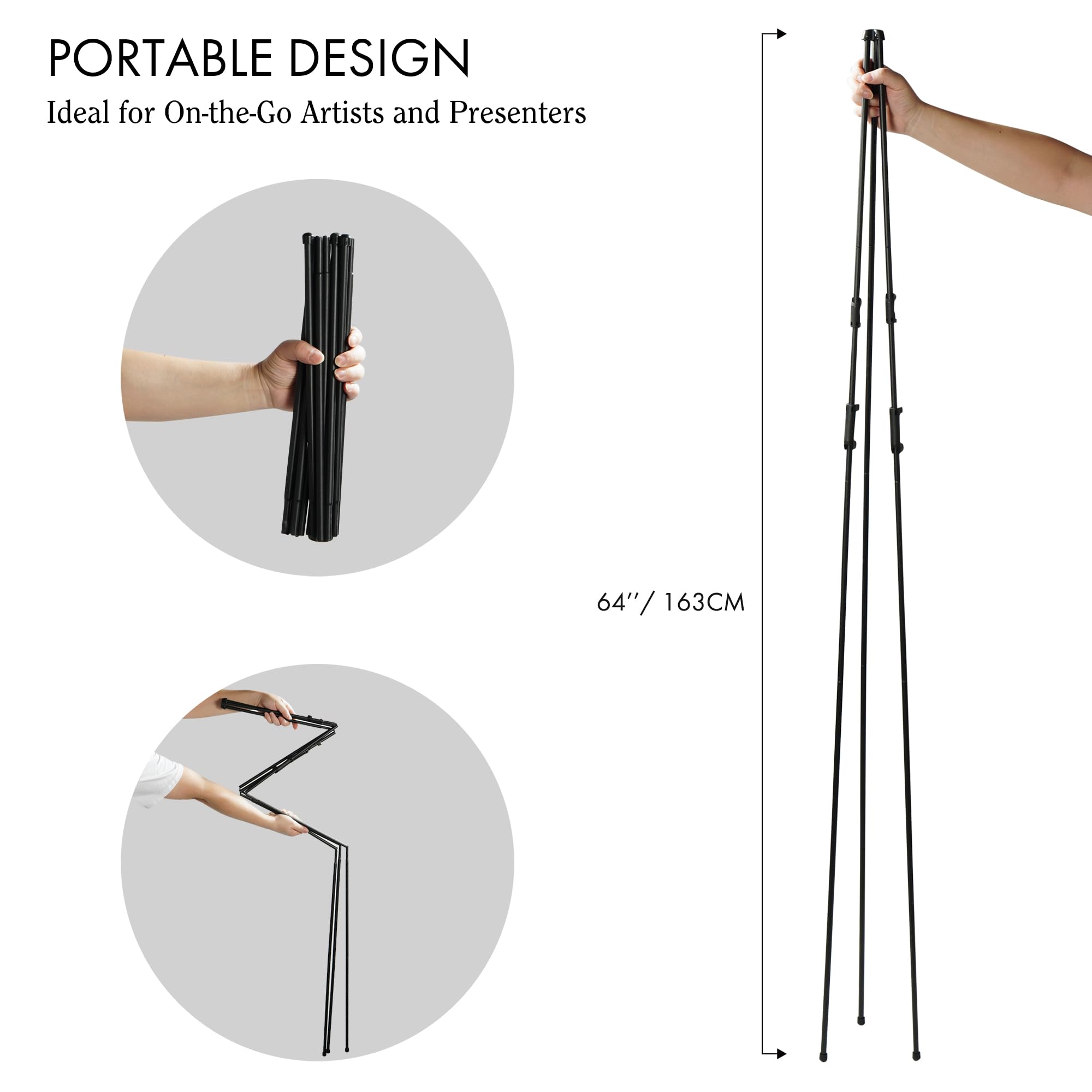 Snapklik.com : ARTIFY 64" Sign Easel Stand Instant Display Tripod For ...