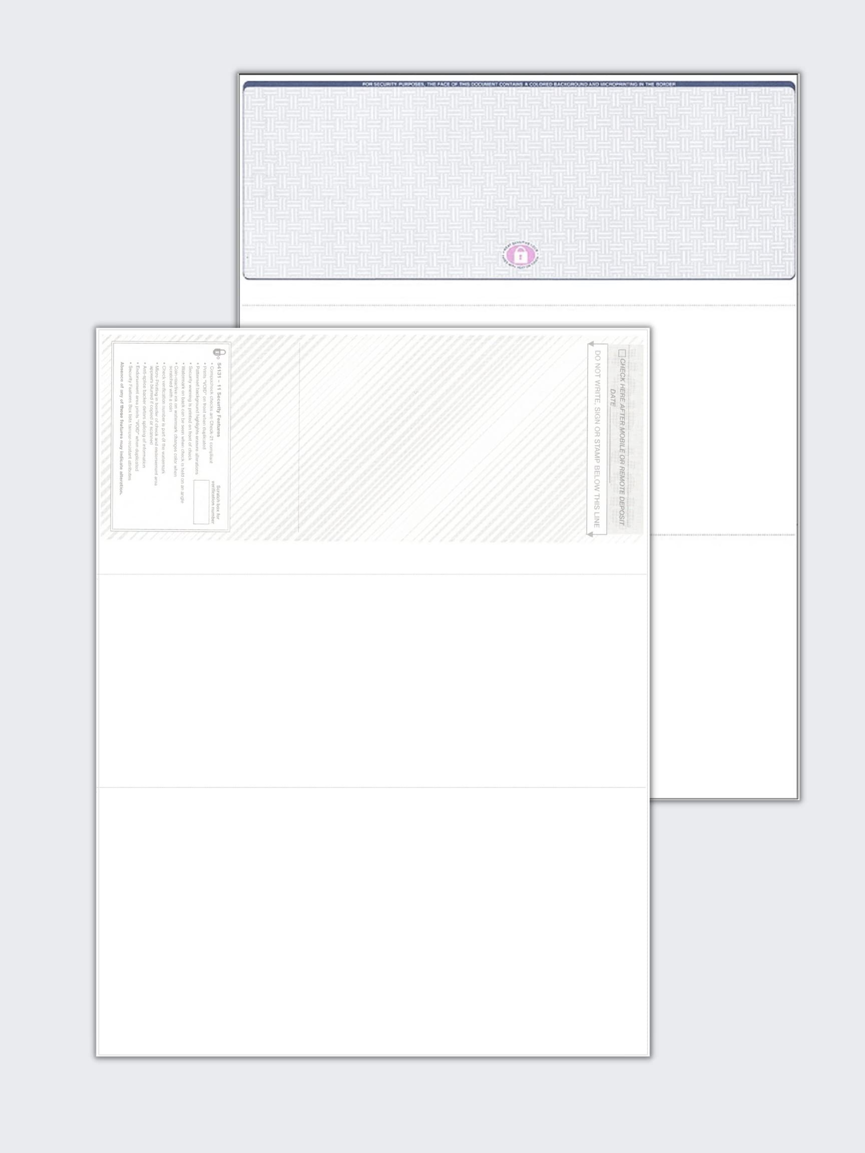 Snapklik.com : 50 Blank High Security Computer Check Paper, Checks On ...