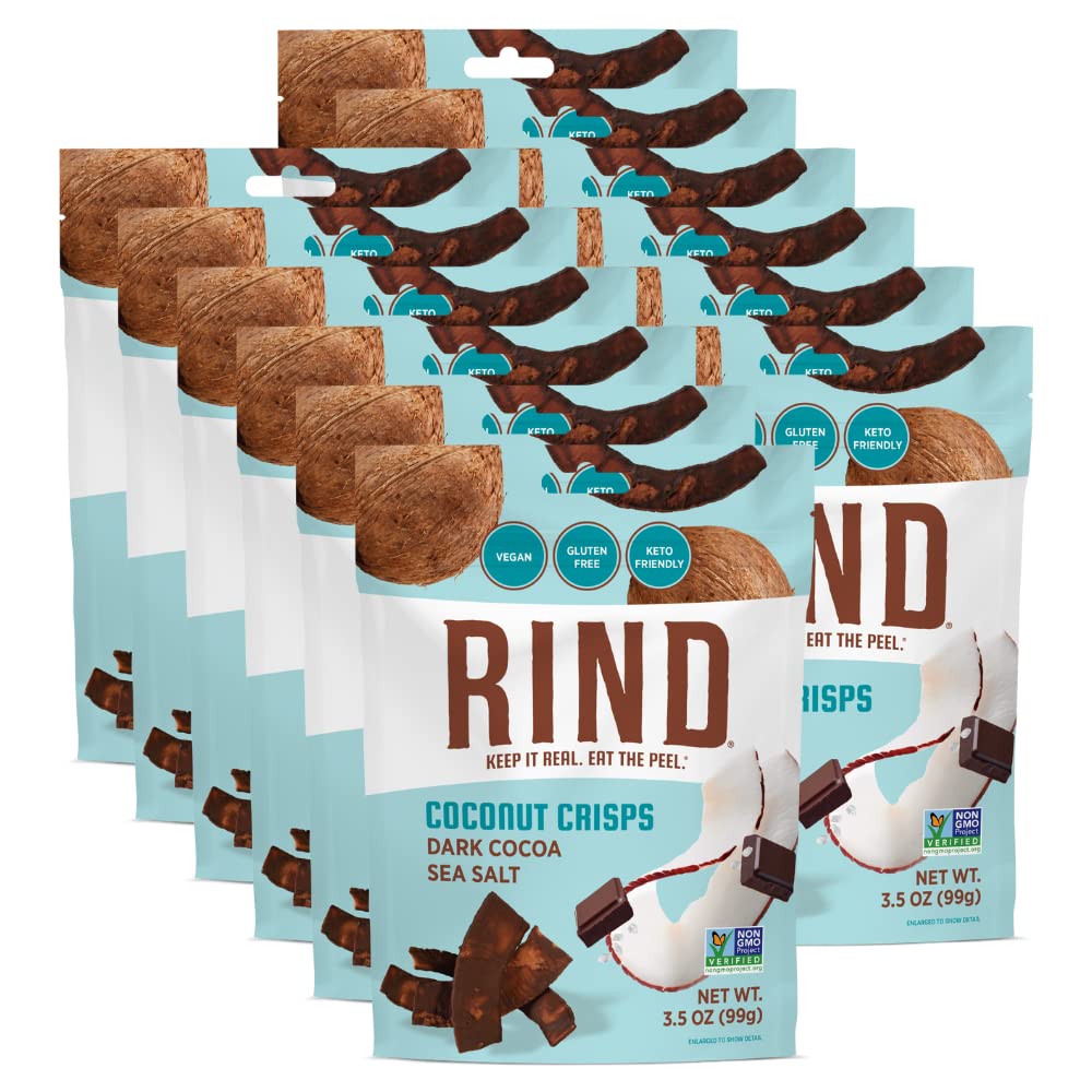 Amazon.com: RIND Snacks | Dark Cocoa Sea Salt Coconut Crisps | Dried ...