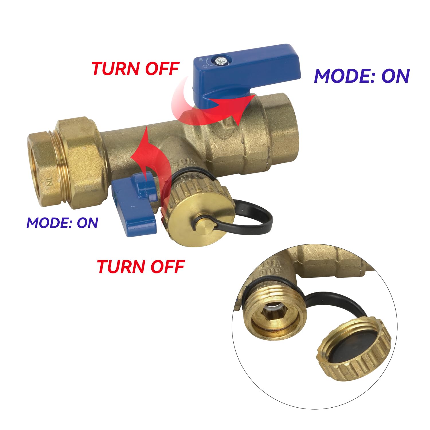Tankless Heater Connection Kit 3/4" Lead-Free Brass PEX Service Valve ...