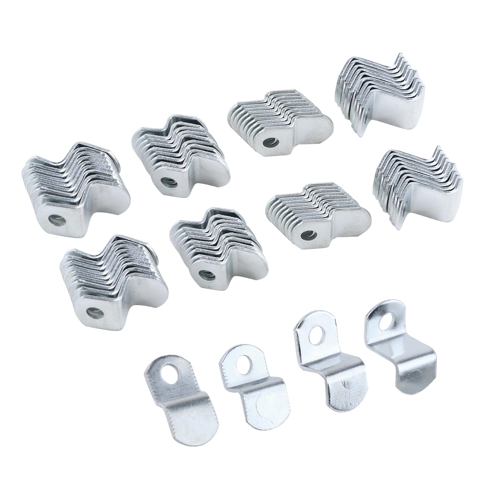 Mewutal 80 Pieces Offset Canvas Clips Metal Photo Frame Clips Mirror ...