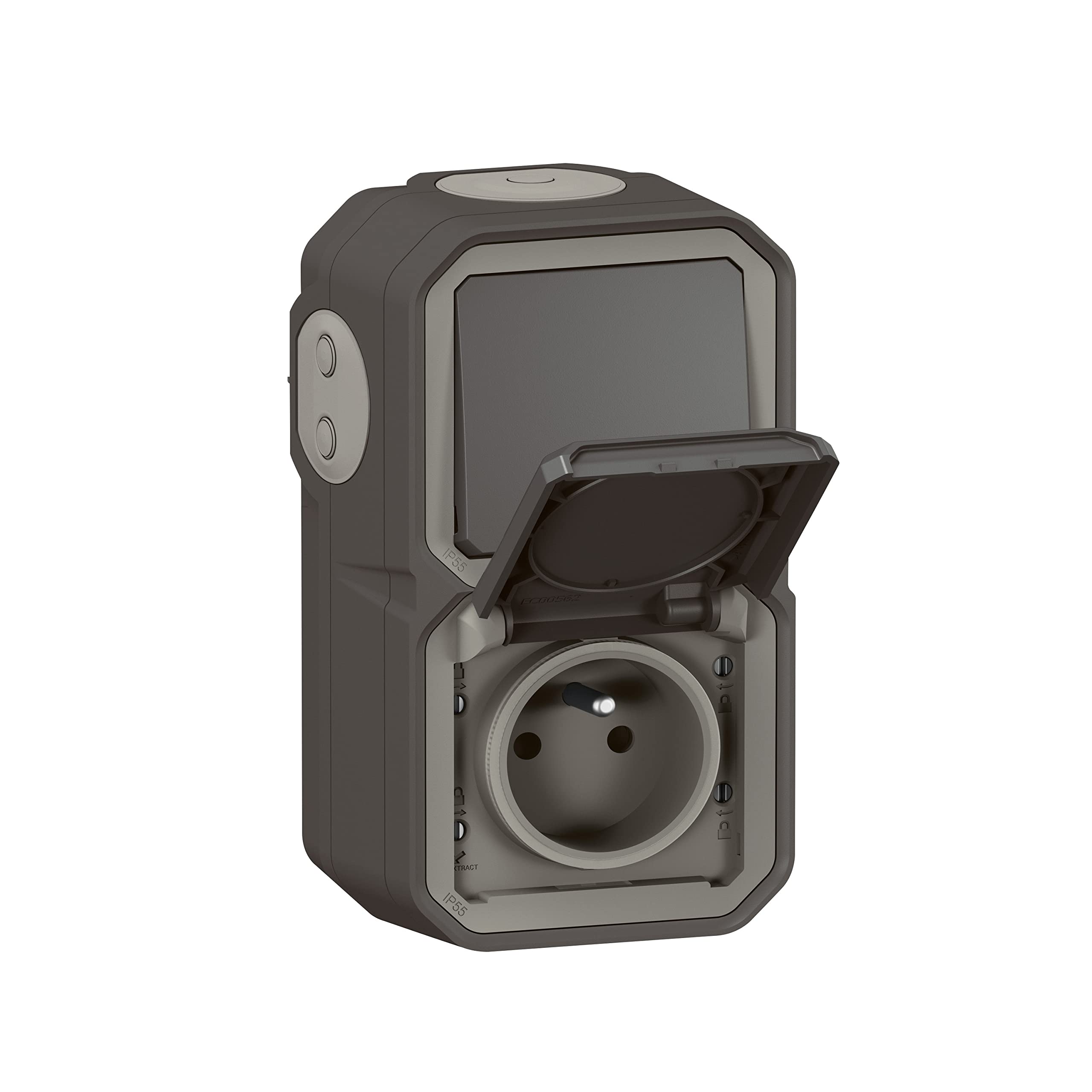 Buy Legrand - Waterproof socket and toggle switch, pre-wired, Plexo for ...