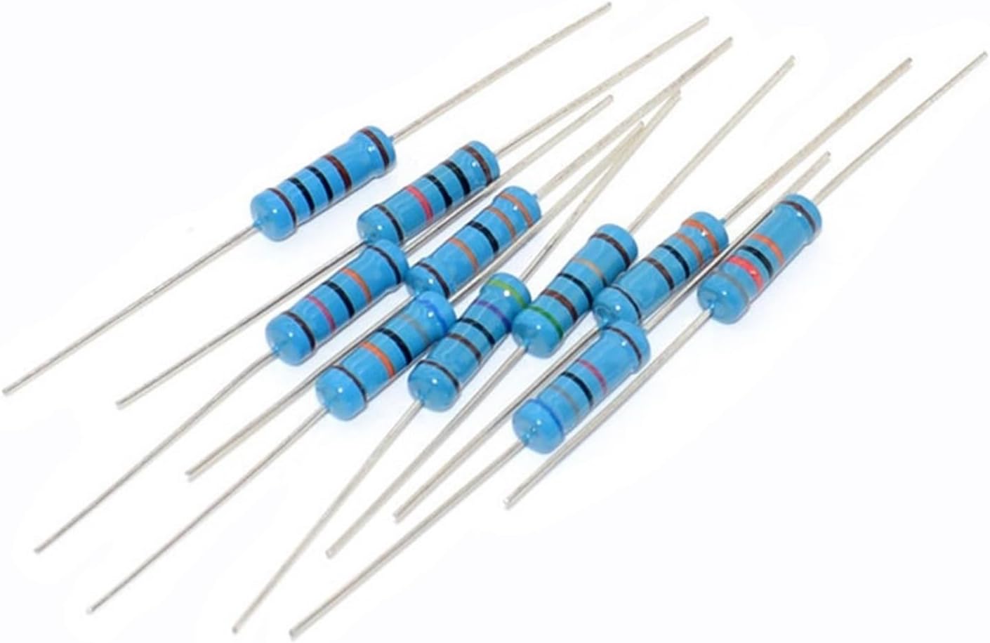 Amazon.com: PPOZYLPC 10pcs 3W Metal Film Resistor 5.1R 51R 510R 5.1K ...