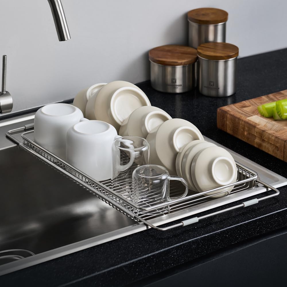 Amazon.com - WAGENSTEIGER Stainless Steel Extendable Dish Drying Rack ...