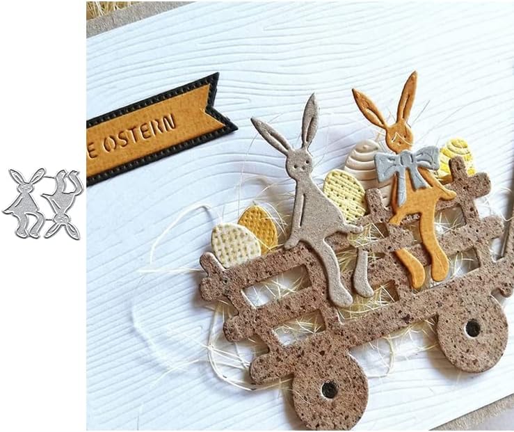 Amazon.com: Bunny Metal Die Cuts, Sitting Bunny Cutting Dies Cut ...