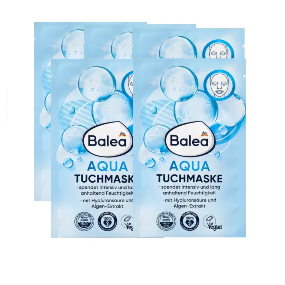 Amazon.com : Balea cloth mask aqua, 1 piece x 5 bags : Beauty ...