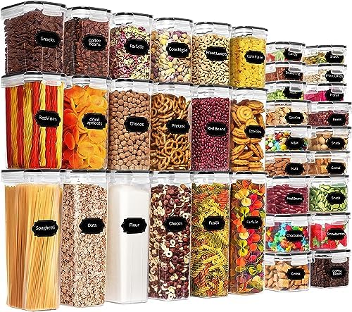 Amazon.com: PRAKI 48 Pack Food Storage Containers with Airtight Lids ...