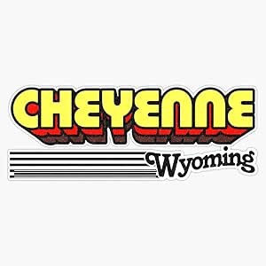 Amazon.com: Cheyenne Wyoming Retro Stripes Sticker Bumper Sticker Vinyl ...