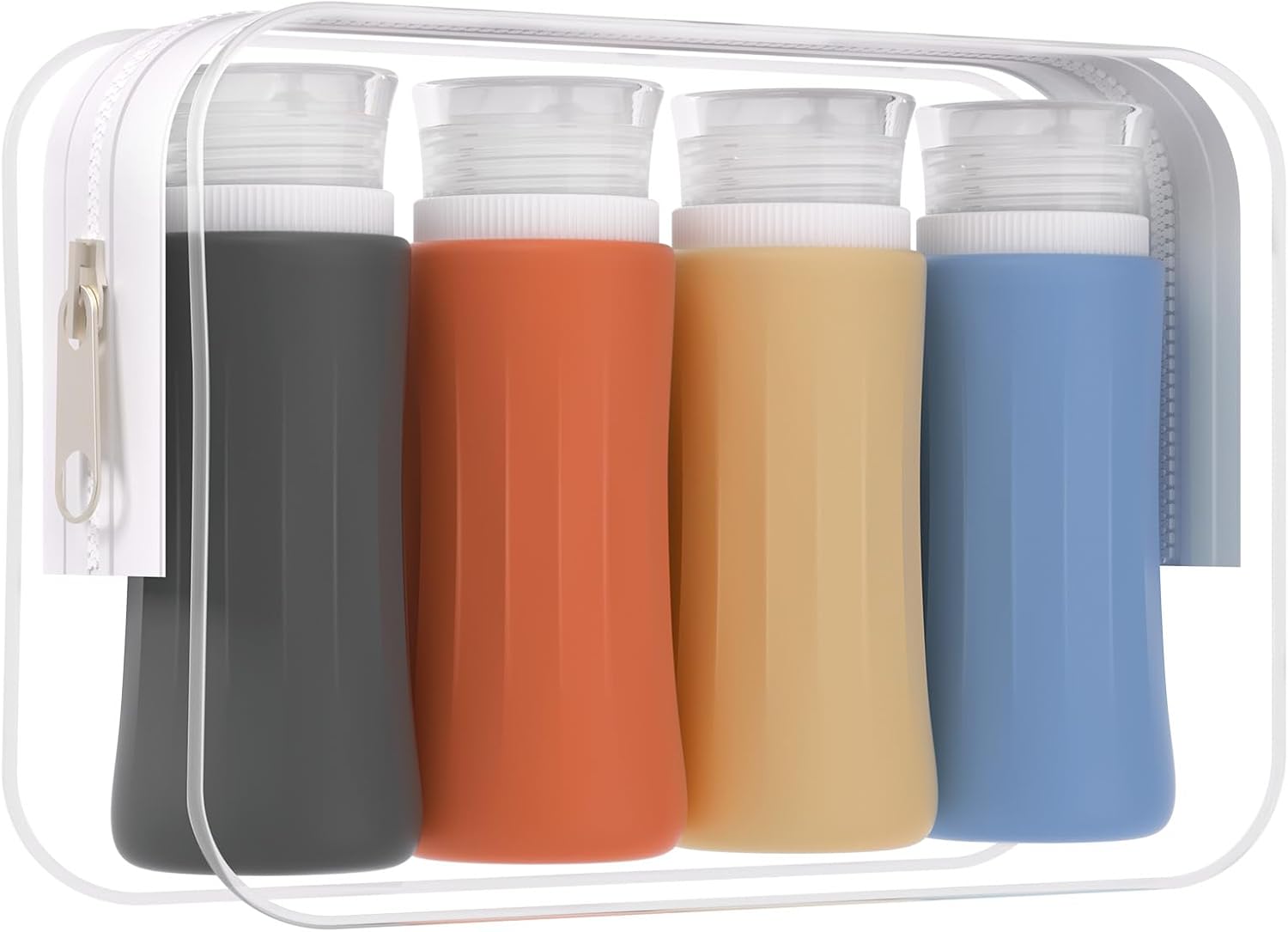 Amazon.com: DEPOZA 4 Pack Travel Size Toiletries Containers Sets - TSA ...