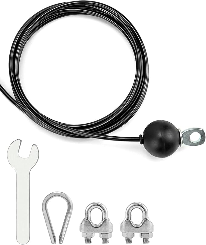 QWORK® 3 Meters Fitness Steel Cable Pulley Cable with Gravity Ball ...