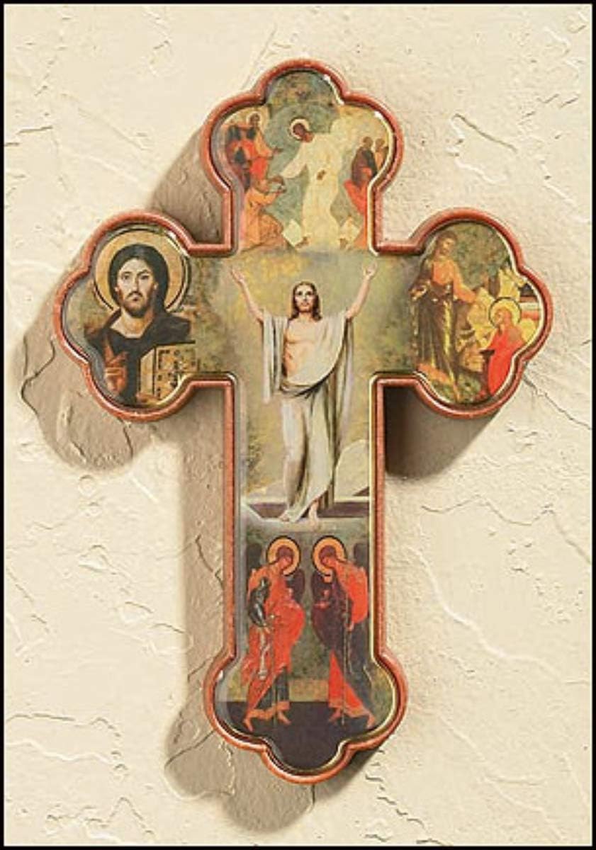 Amazon.com: Risen Christ Cross - Religious Risen Christ Acrylic Wall ...