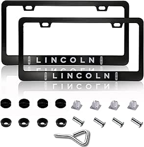 Amazon.com: 2 Pack Matte Black Universal Aluminum 2 Holes License Plate ...