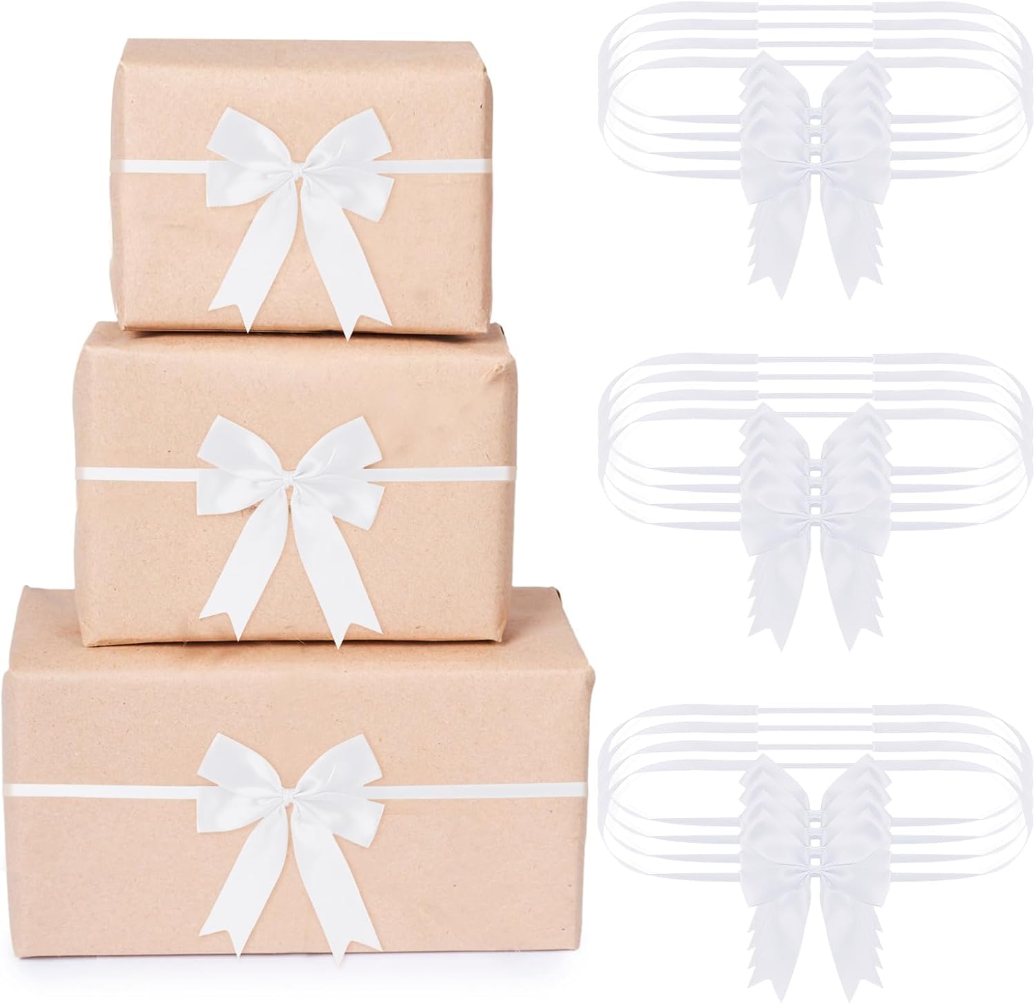 Amazon.com: 24 Pieces Christmas Stretch Loops with Bows Elastic Gift ...