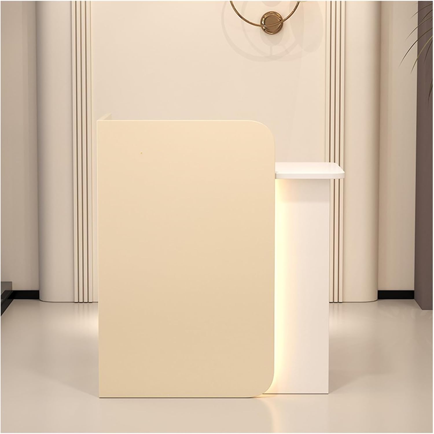 Amazon.com: Reception Desk Counter Table, L-Shap Cashier Front Desk ...