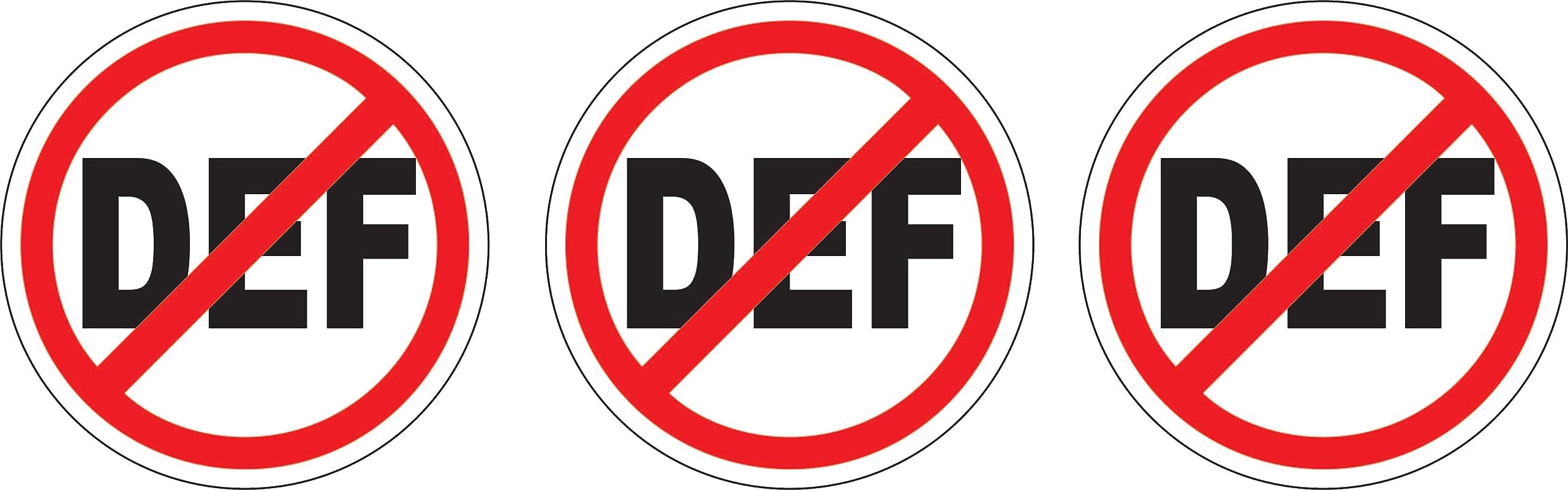 Amazon.com - DEF Diesel Exhaust Fluid ONLY - (4) Stickers/Decals 3.5"x3 ...