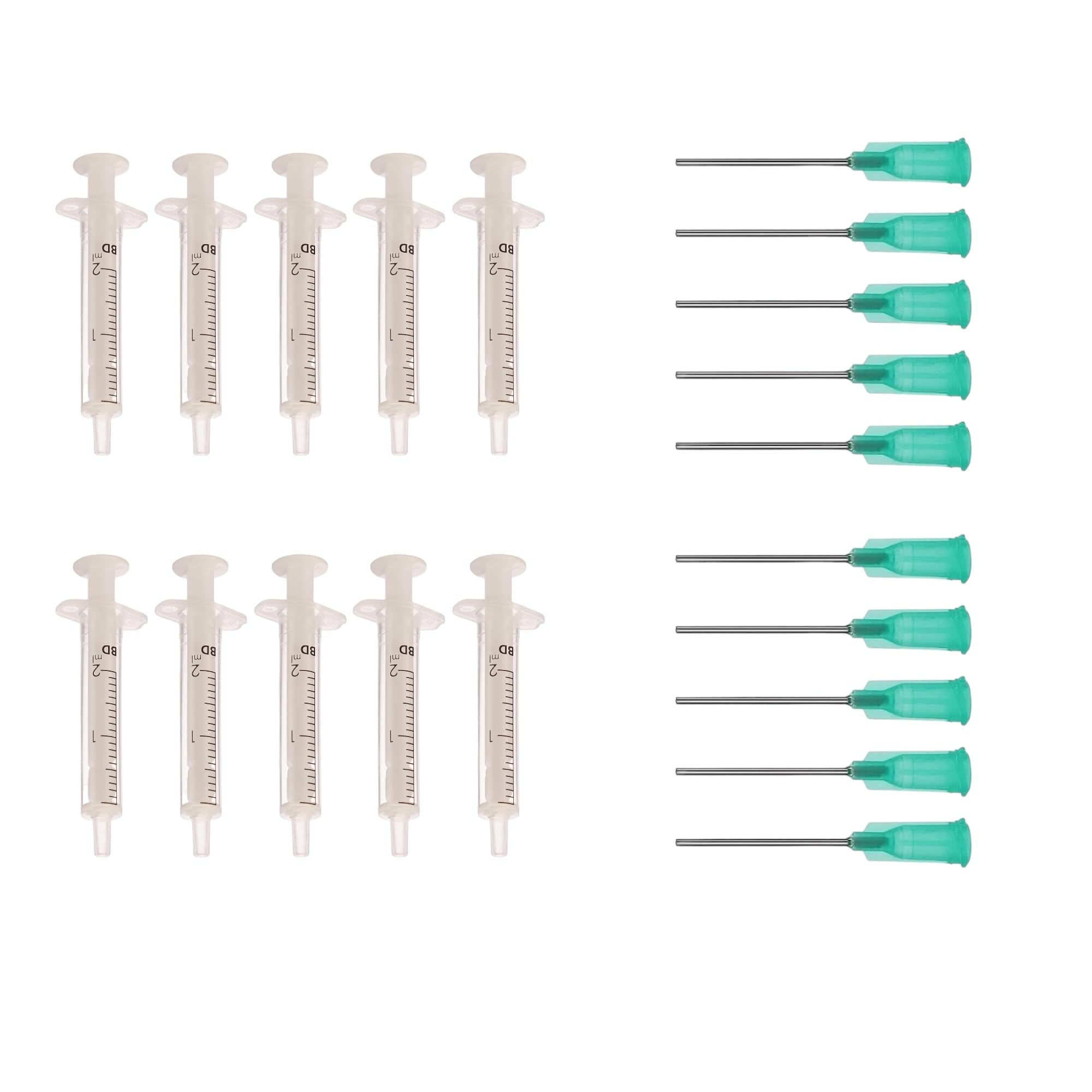 Gentec - 10 X 2ml Syringe with 10 X 100mm Extra Long Blunt Tip Needles ...