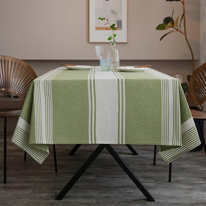 Amazon.com: ArtBud Burlap Cotton Linen Table Clothes Farmhouse ...
