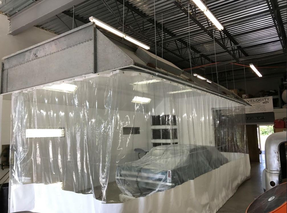 Amazon.com: Industrial Commercial Clear PVC Auto Body Painting Booth ...