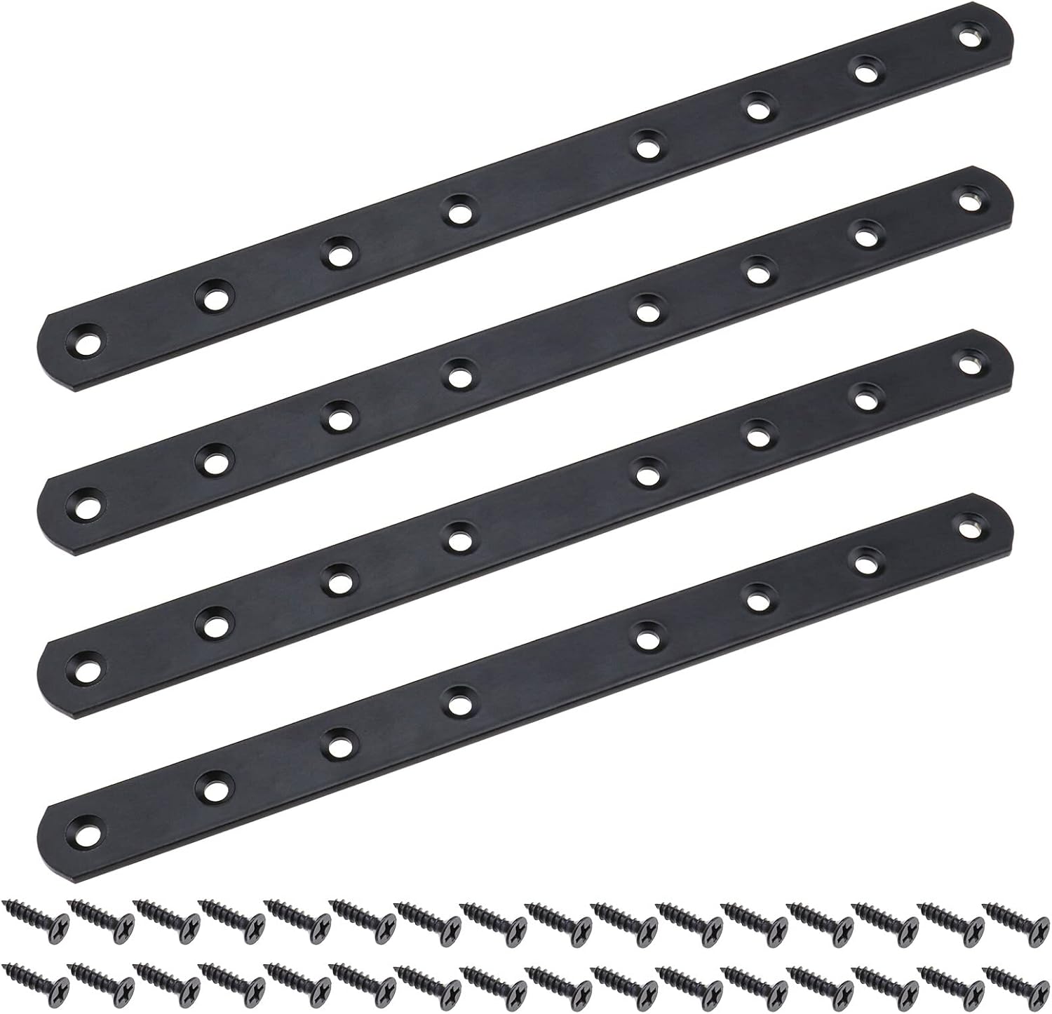 eMagTech 4 staffe piatte angolari dritte con 32 viti di fissaggio in ...