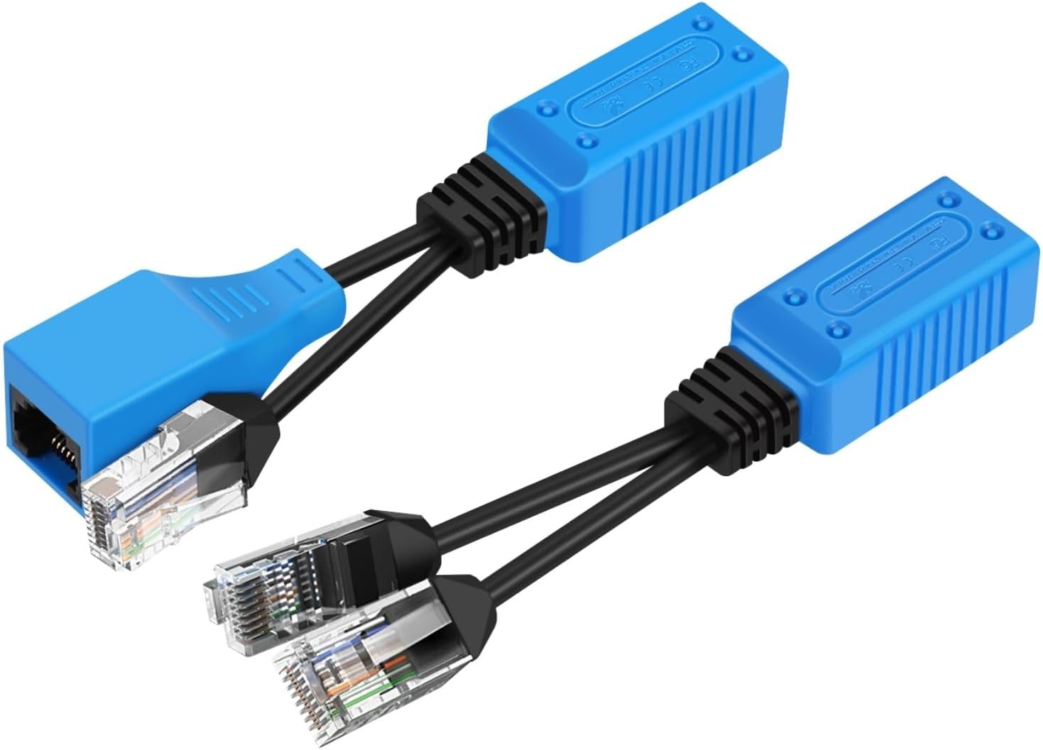 Amazon.com: Ethernet Splitter Adapter, 1 to 2 Port, Supports Cat5 ...
