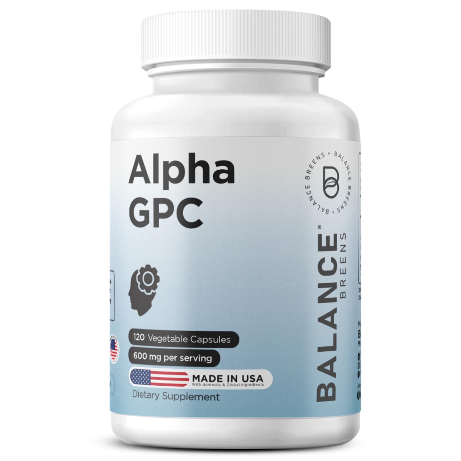 Amazon.com: Alpha GPC Choline Supplement 600mg, 120 Veg Capsules ...