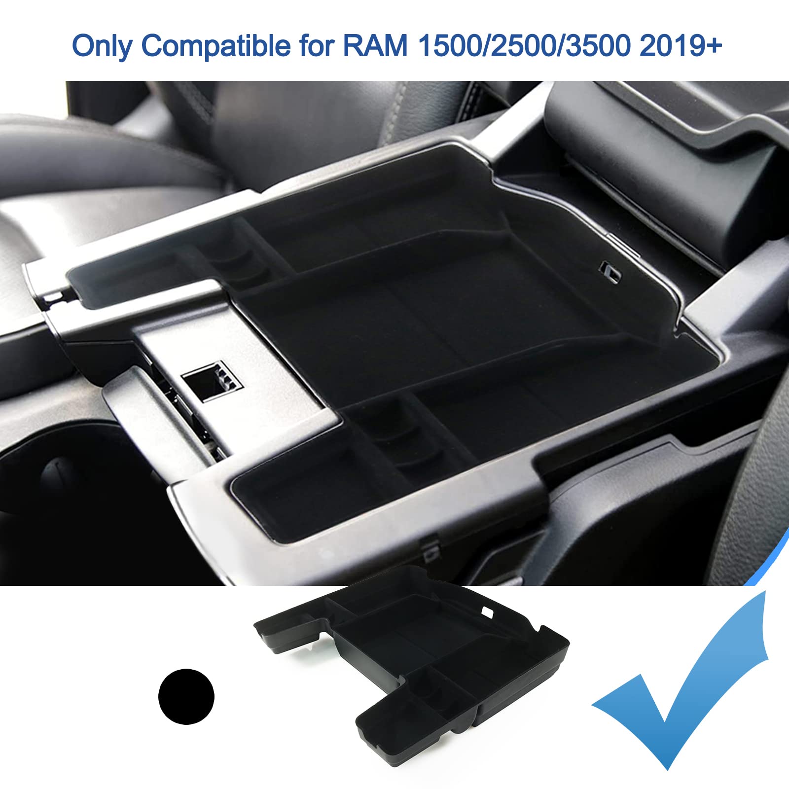 Snapklik.com : Coleya 2019-2025 2026 Ram 1500 Center Console Organizer ...