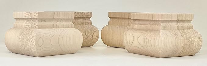 Amazon.com: Highland Manor Wood Products Square Welsh Bunfoot - 2 1/2 ...