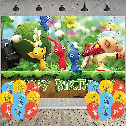 Amazon.com : Pikmin Birthday Party Decoration,Pikmin Party Photo ...
